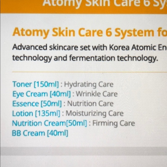atomy | Makeup | Atomy Korean Skincare Set | Poshmark